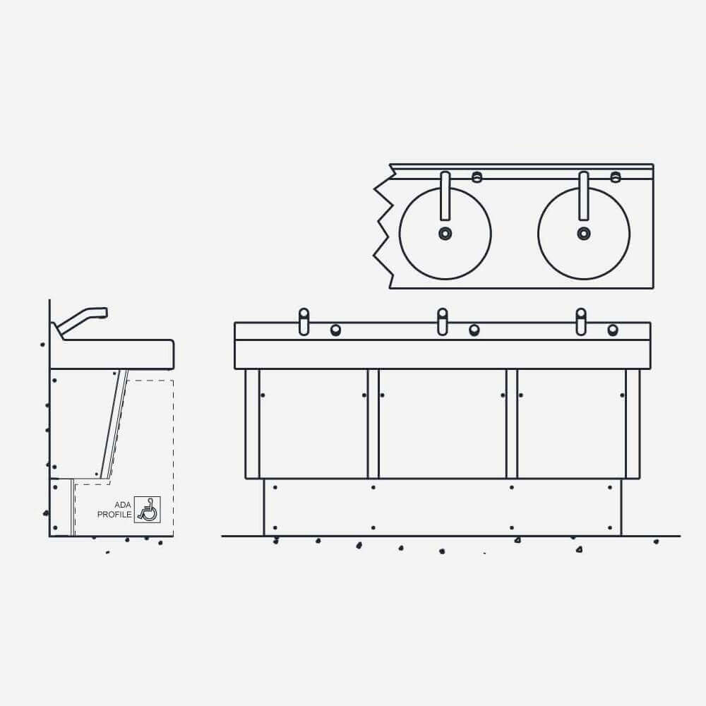 Public Bathroom Sink Dimensions Trends In Commercial Lavatories